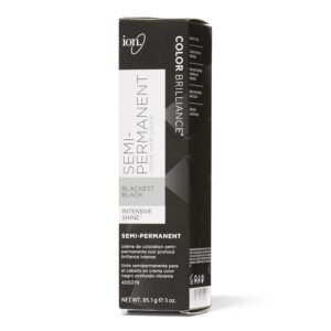 ion blackest black semi permanent hair color blackest black