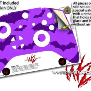 WraptorSkinz Decal Vinyl Skin Wrap compatible with XBOX One S / X Controller - Deathrock Bats Purple (CONTROLLER NOT INCLUDED)