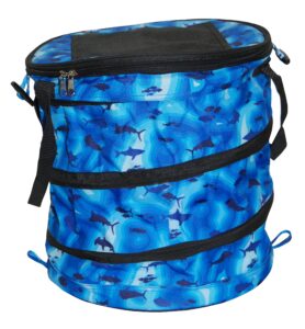 taylor made products 7912 bs, collapsible cooler, 8 liter, zippered top, velcro access hatch, blue sonar