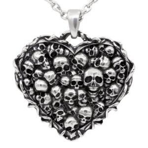 controse silver-toned stainless steel captivated souls heart necklace