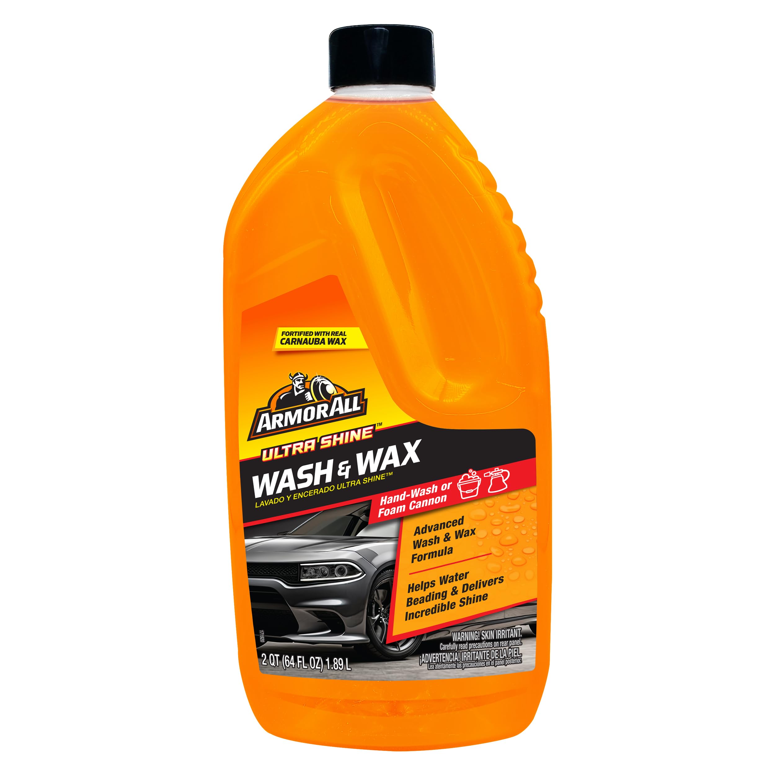 Armor All Ultra Shine Car Wash and Car Wax by Armor All, Cleaning Fluid for Cars, Trucks, Motorcycles, 64 Fl Oz Each