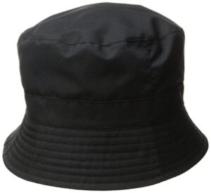 totes women's bucket rain hat, black, one size