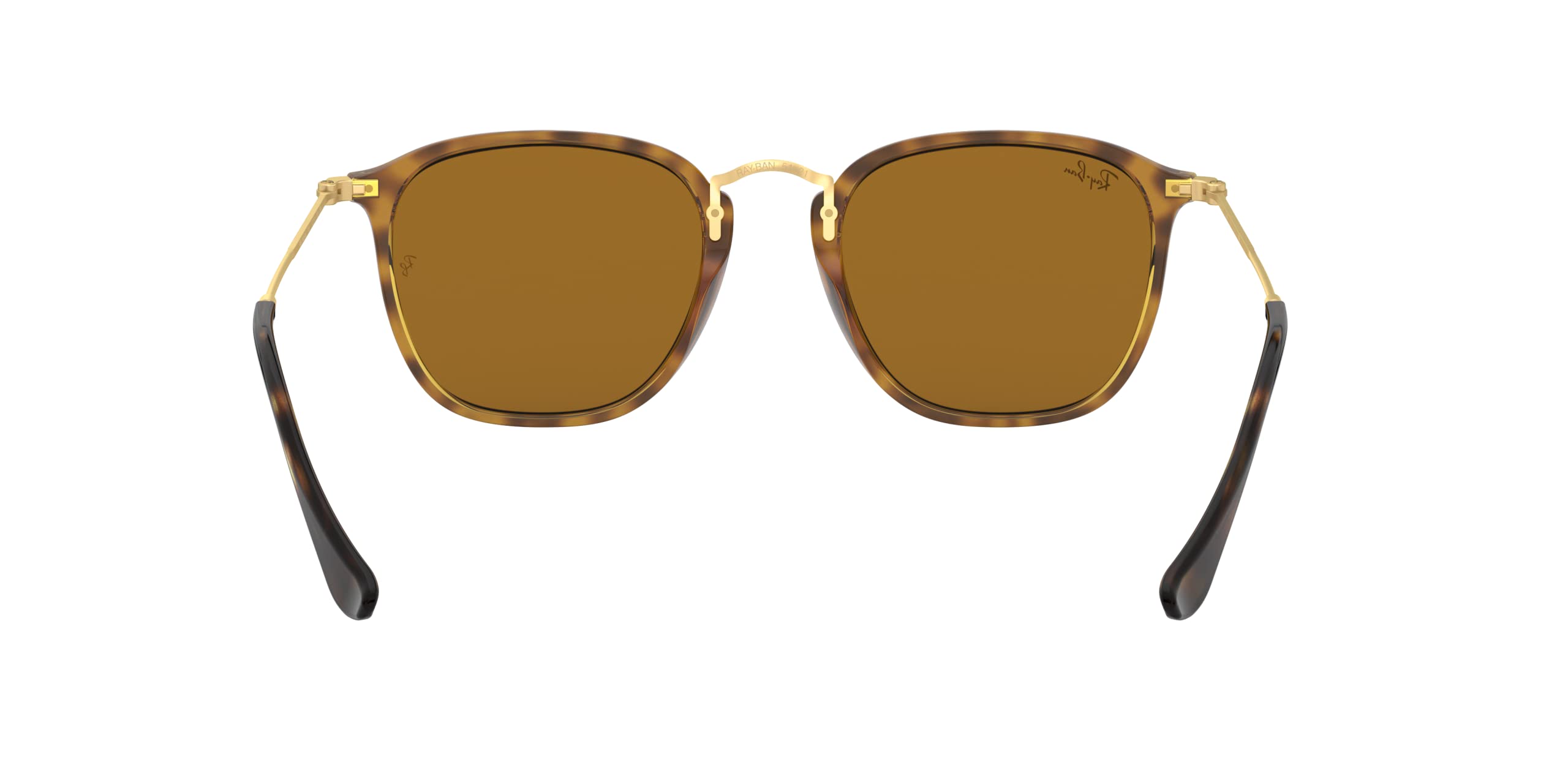 Ray-Ban RB2448N Square Sunglasses, Light Havana/B-15 Brown, 51 mm + 1