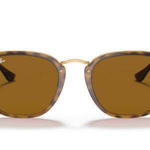 Ray-Ban RB2448N Square Sunglasses, Light Havana/B-15 Brown, 51 mm + 1