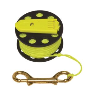 innovative scuba finger spool with hand winder and brass clip - light and corrosion free, fl0240