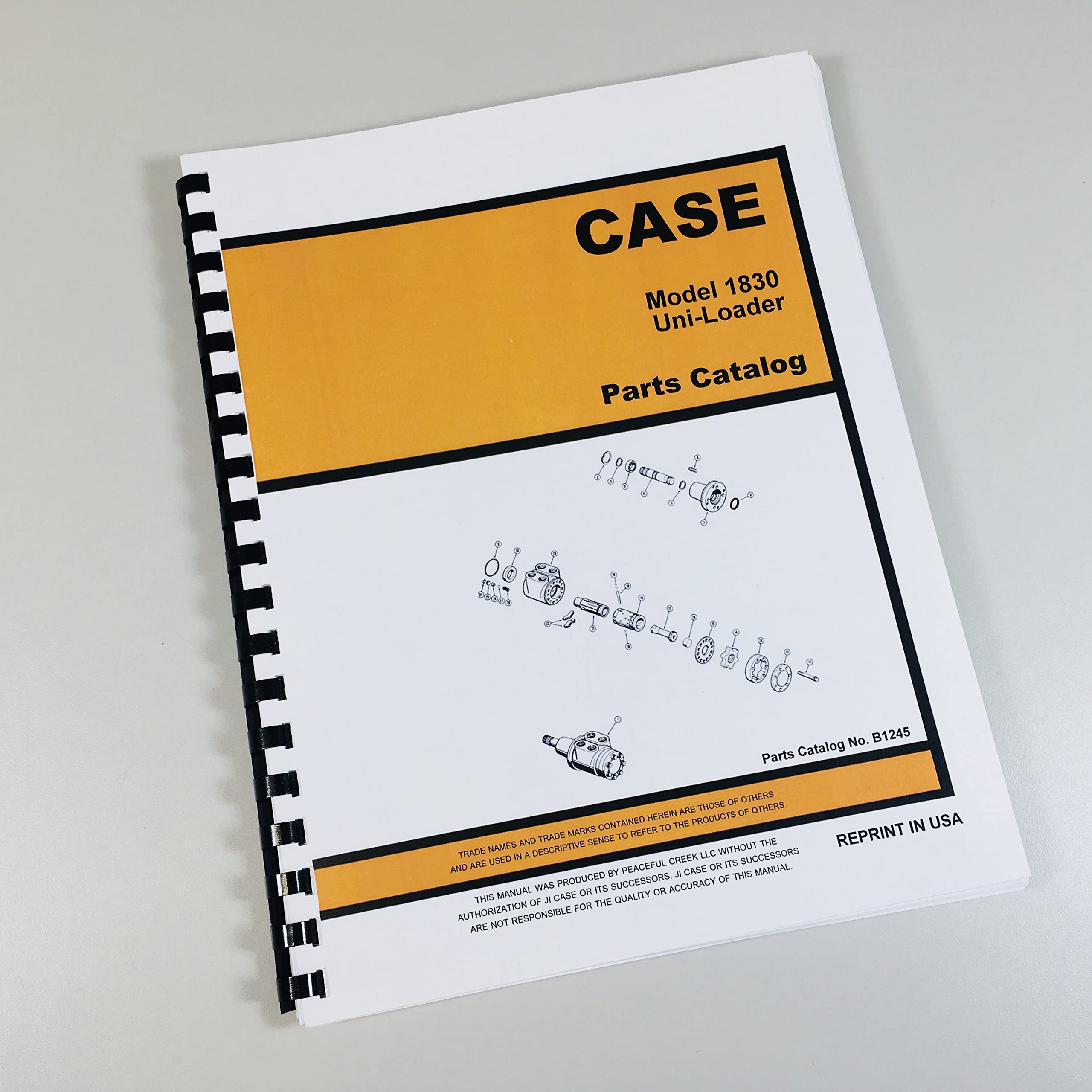 Case 1830 Uni Loader Parts Manual Catalog Skid Steer Assembly Exploded Views