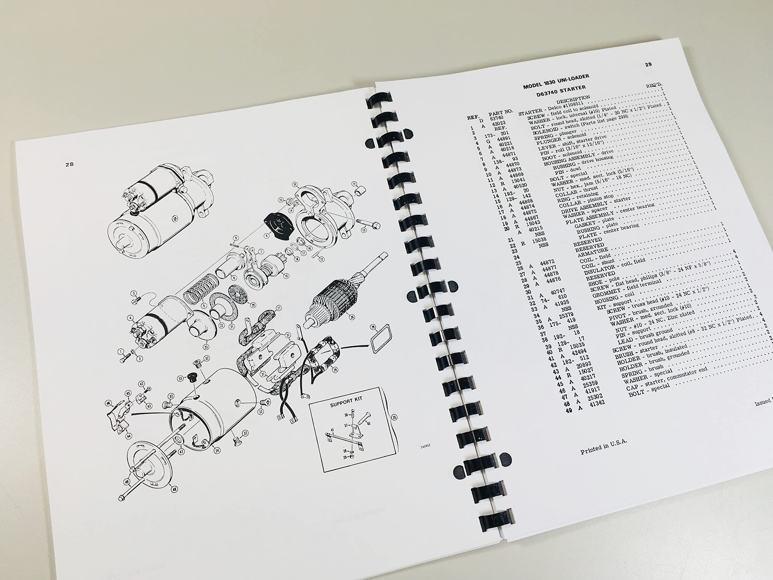 Case 1830 Uni Loader Parts Manual Catalog Skid Steer Assembly Exploded Views