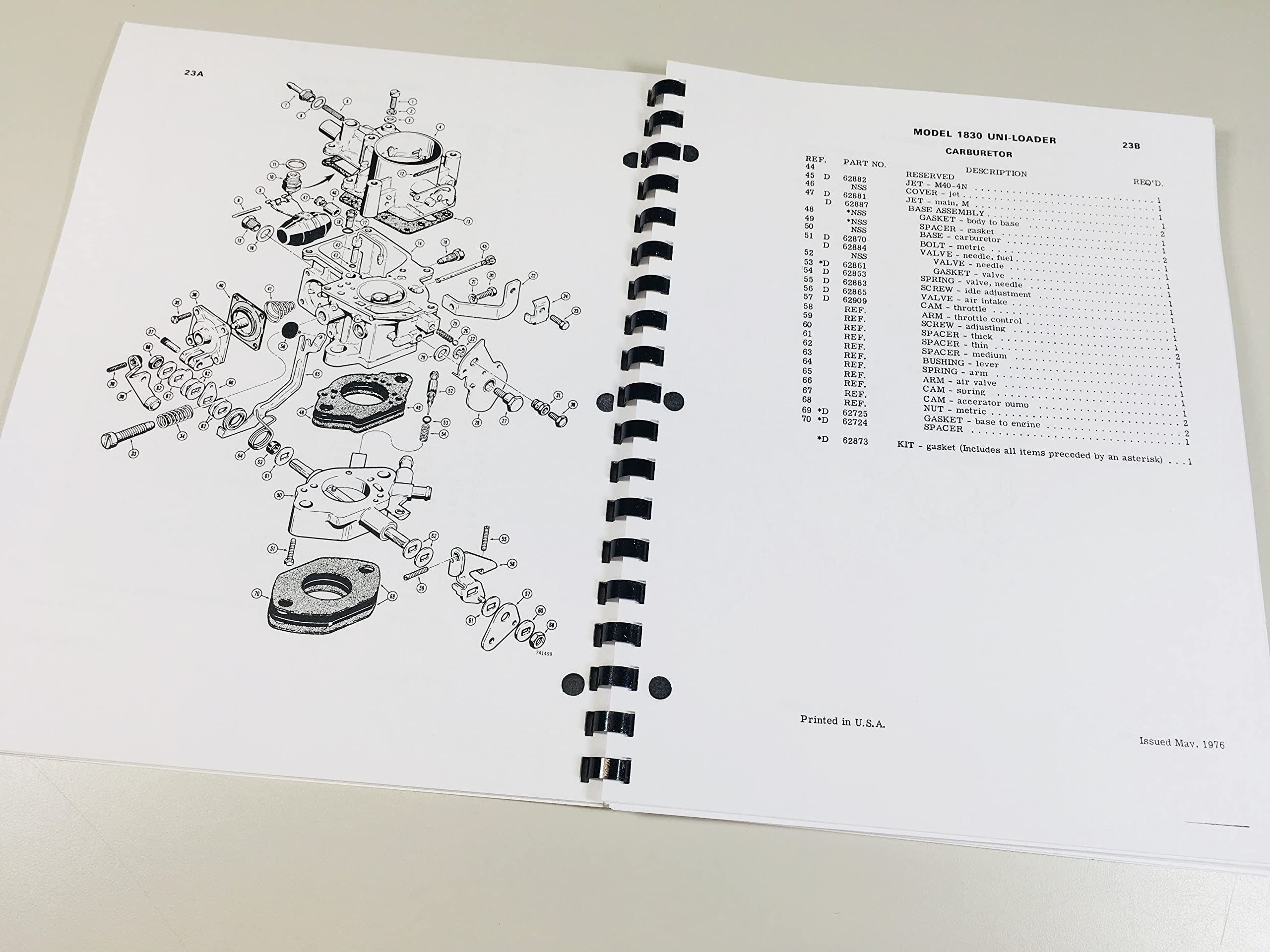 Case 1830 Uni Loader Parts Manual Catalog Skid Steer Assembly Exploded Views