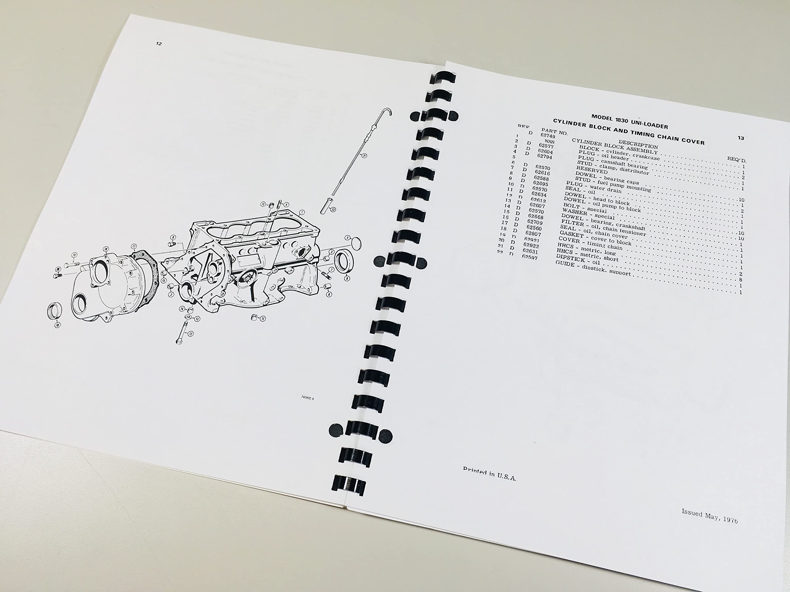 Case 1830 Uni Loader Parts Manual Catalog Skid Steer Assembly Exploded Views