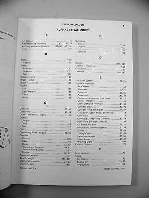 Case 1830 Uni Loader Parts Manual Catalog Skid Steer Assembly Exploded Views