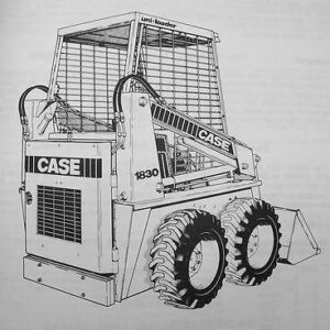 Case 1830 Uni Loader Parts Manual Catalog Skid Steer Assembly Exploded Views