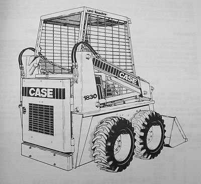 Case 1830 Uni Loader Parts Manual Catalog Skid Steer Assembly Exploded Views