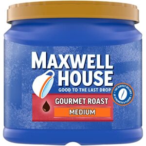 maxwell house gourmet roast medium roast ground coffee (25.6 oz canister)