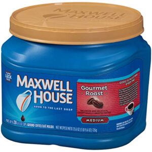 Maxwell House Gourmet Roast Medium Roast Ground Coffee (25.6 oz Canister)