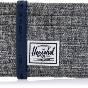 Herschel mens Charlie Rfid Card Case Wallet, Raven Crosshatch, One Size US