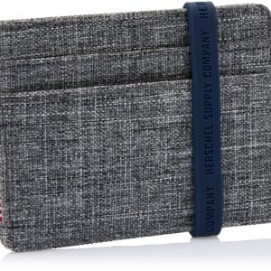 Herschel mens Charlie Rfid Card Case Wallet, Raven Crosshatch, One Size US