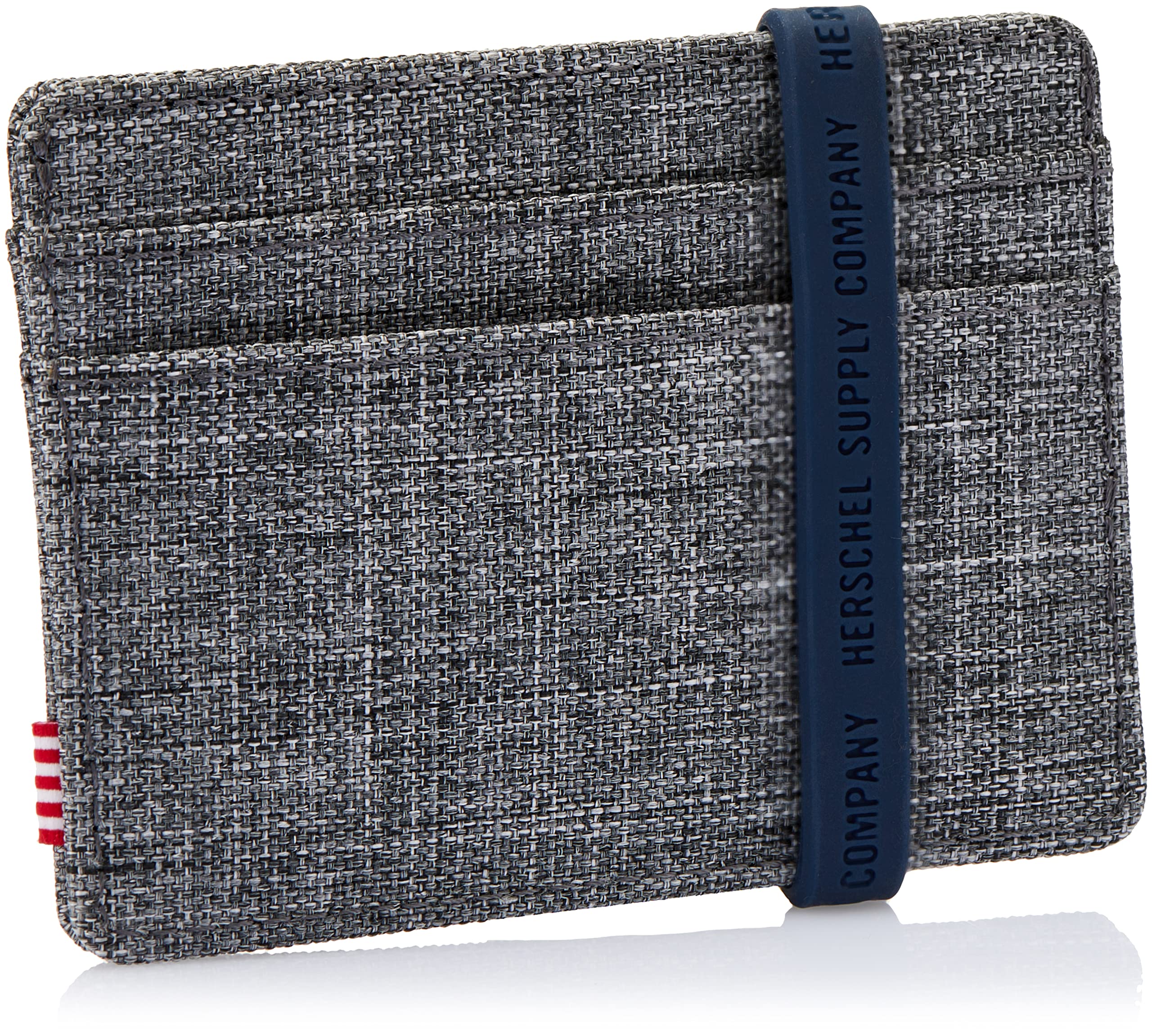 Herschel mens Charlie Rfid Card Case Wallet, Raven Crosshatch, One Size US