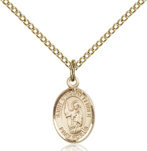 patron saints by bliss 14k gold filled saint vincent ferrer petite charm medal, 1/2 inch