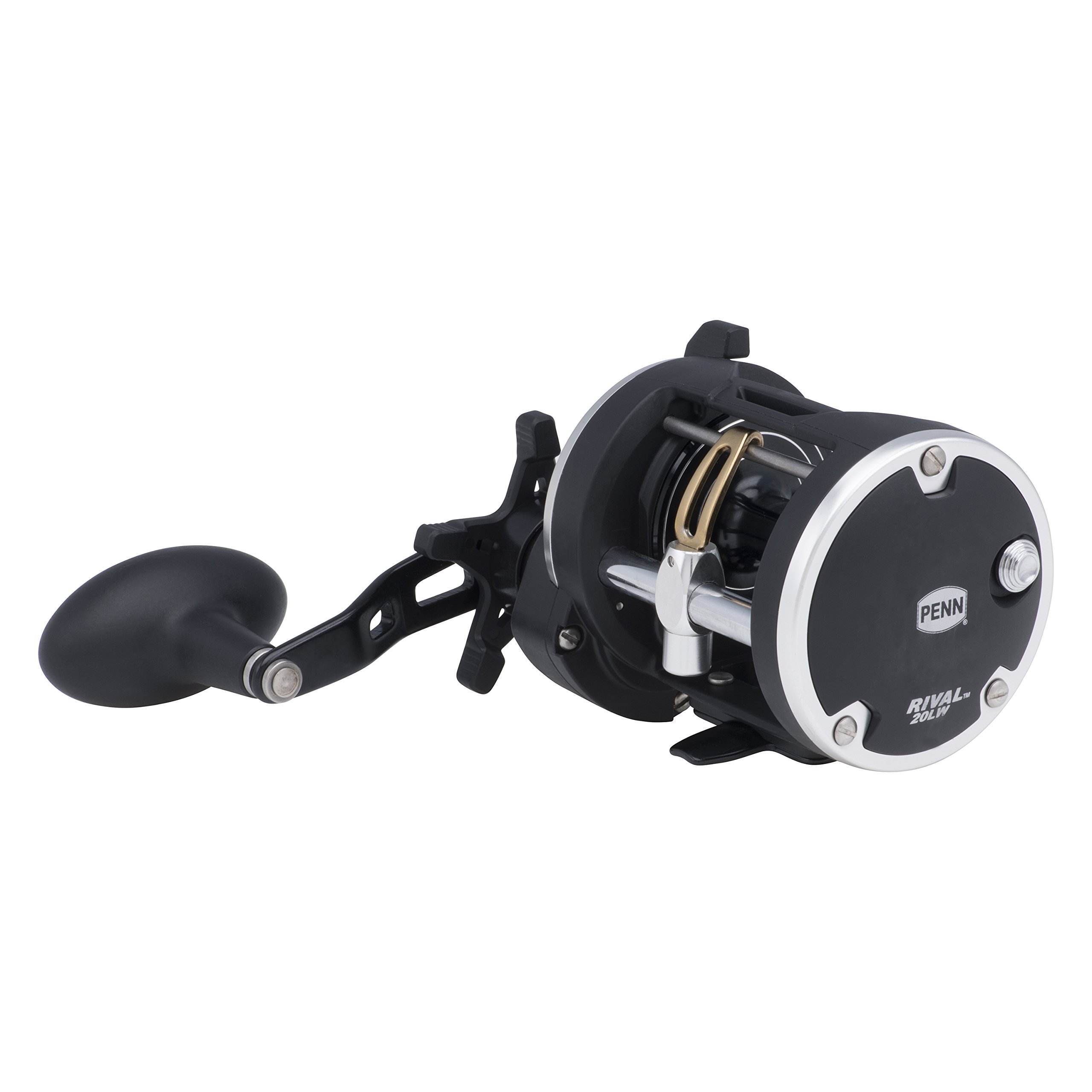 PENN Rival Level Wind Conventional Nearshore/Offshore Fishing Reel, HT-100 Star Drag, Max of 15lb | 6.8kg, Forged and Machined Aluminum Spool, 20, Multi