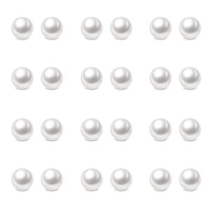 charisma 6mm composite pearl earrings round ball pearls stud earrings hypoallergenic 12 pairs imitation pearl earrings set for women