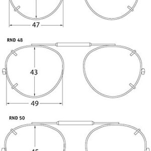 Shade Control Visionaries Polarized Clip on Sunglasses - Round - Black Frame - 47 x 42 Eye