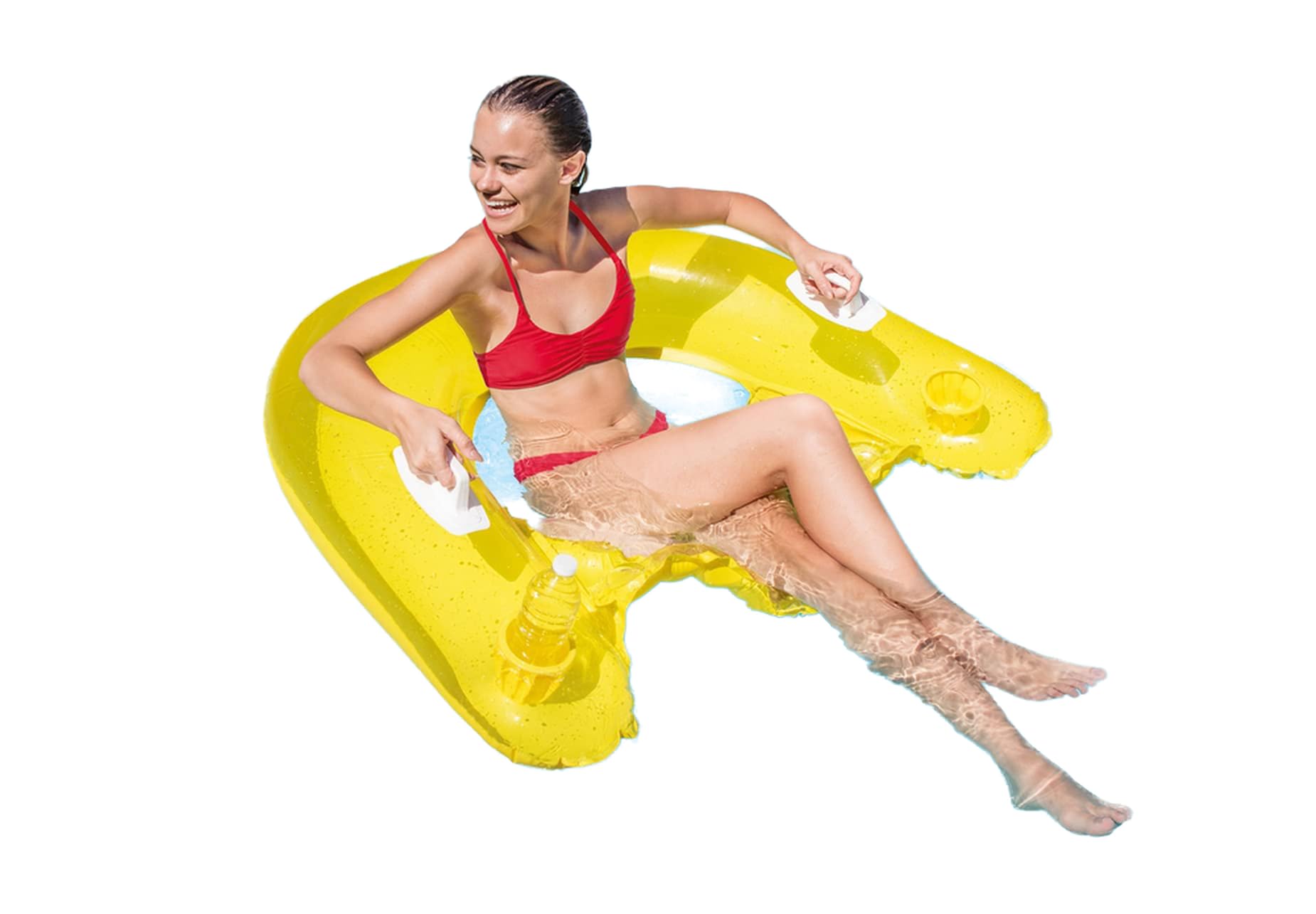 Intex Sit N Float Inflatable Lounge, 60" X 39" (Colors May Vary)(2 Pack)