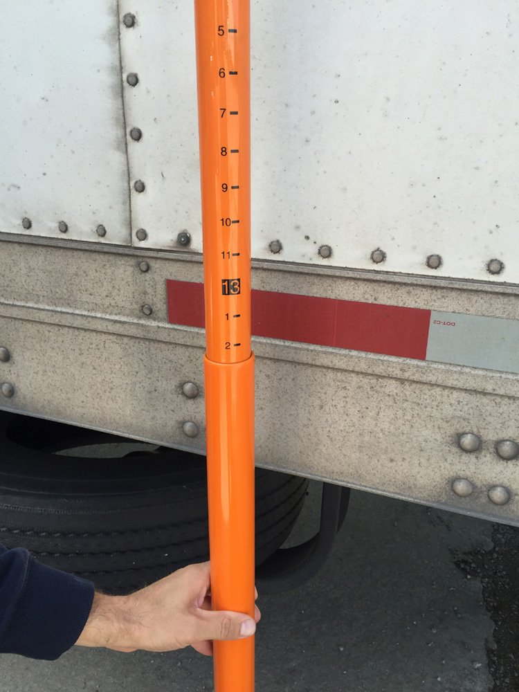 Mytee Products Heavy Duty 15' Load Height Measuring Stick - Adjustable Height Stick for Trucks & Trailer with Carrying Bag