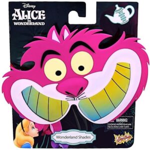 Sun-Staches Alice in Wonderland Official Cheshire Cat Sunglasses, UV400, Costume Accessory Pink Mask, One Size Fits Most