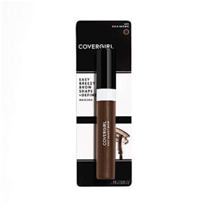 covergirl easy breezy brow mascara (packaging may vary), rich brown, 0.3 fluid ounce