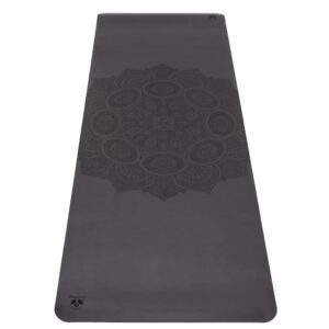 premium clever yoga mat - extra safe non slip yoga mat suitable for all yoga types - workout mat for home or on the go - includes our perfect fit mat bag - gray