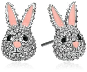 kate spade new york rabbit studs clear stud earrings