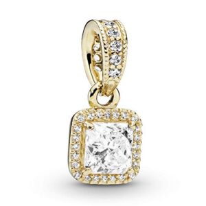 pandora 350180cz 14k yellow gold timeless elegance pendant