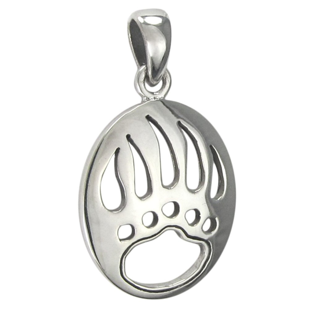 Moonlight Mysteries Sterling Silver Bear Claw Paw Symbol Pendant