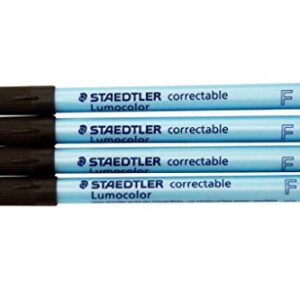 Lumocolor Correctable Pen Fine Point Black Set of Four