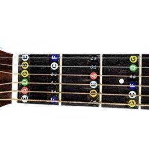 Guitar Fret Stickers- Color Coded- for Fretboard Note Positions