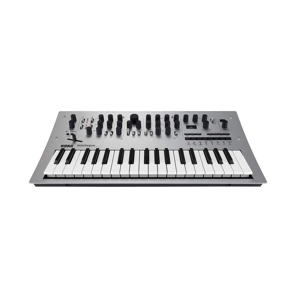 Korg Minilogue 4 Voice Polyphonic Analog Synthesizer with 200 Presets - Bundle With Korg Custom Case