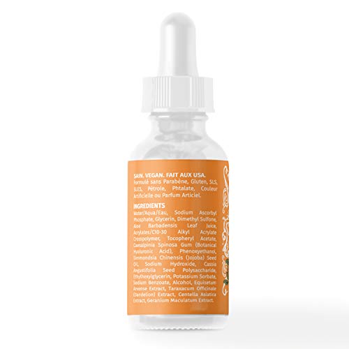 LilyAna Naturals Vitamin C Serum for Face - Face Serum with Hyaluronic Acid and Vitamin E, Anti Aging Serum, Reduces Age Spots and Sun Damage, Promotes Collagen and Elastin (1oz)