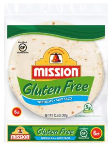 mission, gluten free soft taco tortillas 10.5 ounce6ct