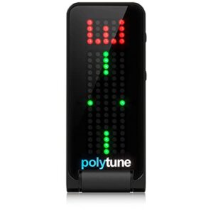 TC Electronic POLYTUNE CLIP Clip-On Tuner with Polyphonic, Strobe and Chromatic Modes and 108 LED Matrix Display for Ultimate Tuning Performance