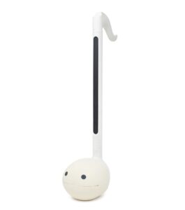 otamatone techno [japanese edition] electronic musical instrument synthesizer [music link connect] with a smartphone (iphone and ipad ios/android app) from japan by cube/maywa denki, white