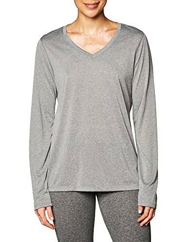 Hanes womens O9309 athletic shirts, Granite Heather, Large US