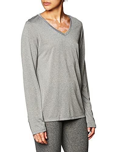 Hanes womens O9309 athletic shirts, Granite Heather, Large US