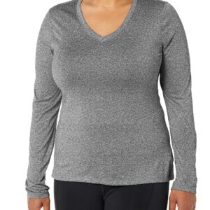 Hanes womens O9309 athletic shirts, Black Heather, Medium US