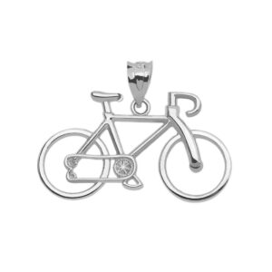 925 sterling silver bicycle sports charm bike pendant