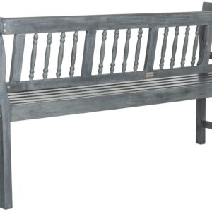 Safavieh PAT6732B Outdoor Collection Brentwood Bench, Ash Grey