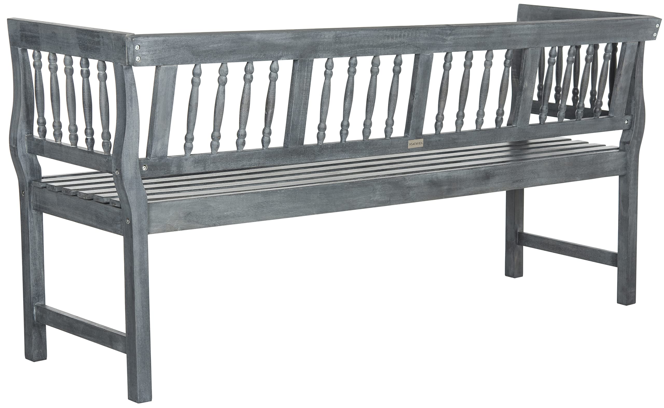 Safavieh PAT6732B Outdoor Collection Brentwood Bench, Ash Grey