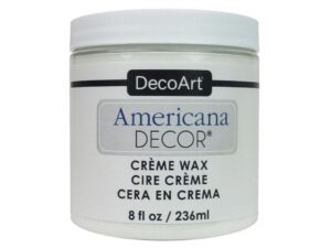 decoart amerdecorcremewax americana decor creme wax 8oz white, 8 fl oz (pack of 1)