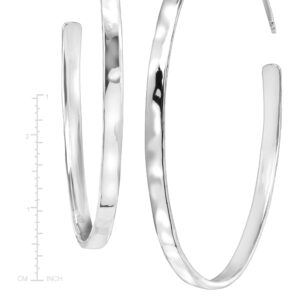 Silpada Hammered .925 Sterling Silver Hoop Earrings for Women, Jewelry Gift Idea, Circle Up'