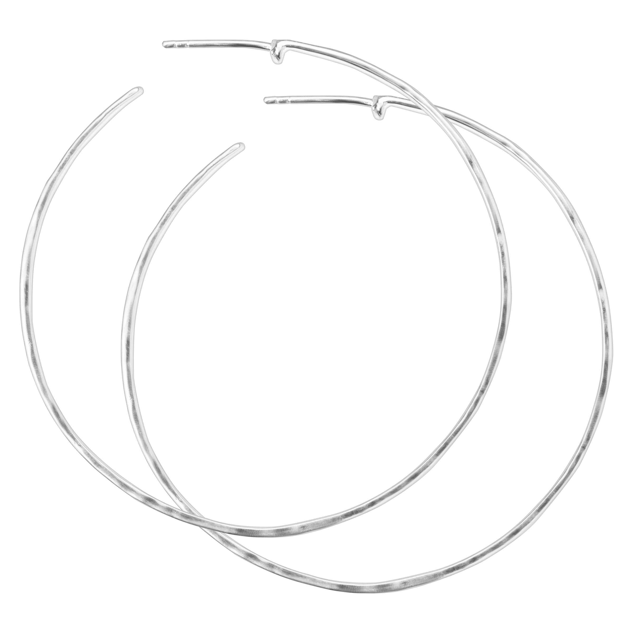 Silpada Hammered .925 Sterling Silver Hoop Earrings for Women, Jewelry Gift Idea, Circle Up'