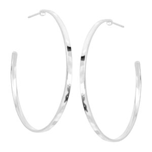 Silpada Hammered .925 Sterling Silver Hoop Earrings for Women, Jewelry Gift Idea, Circle Up'